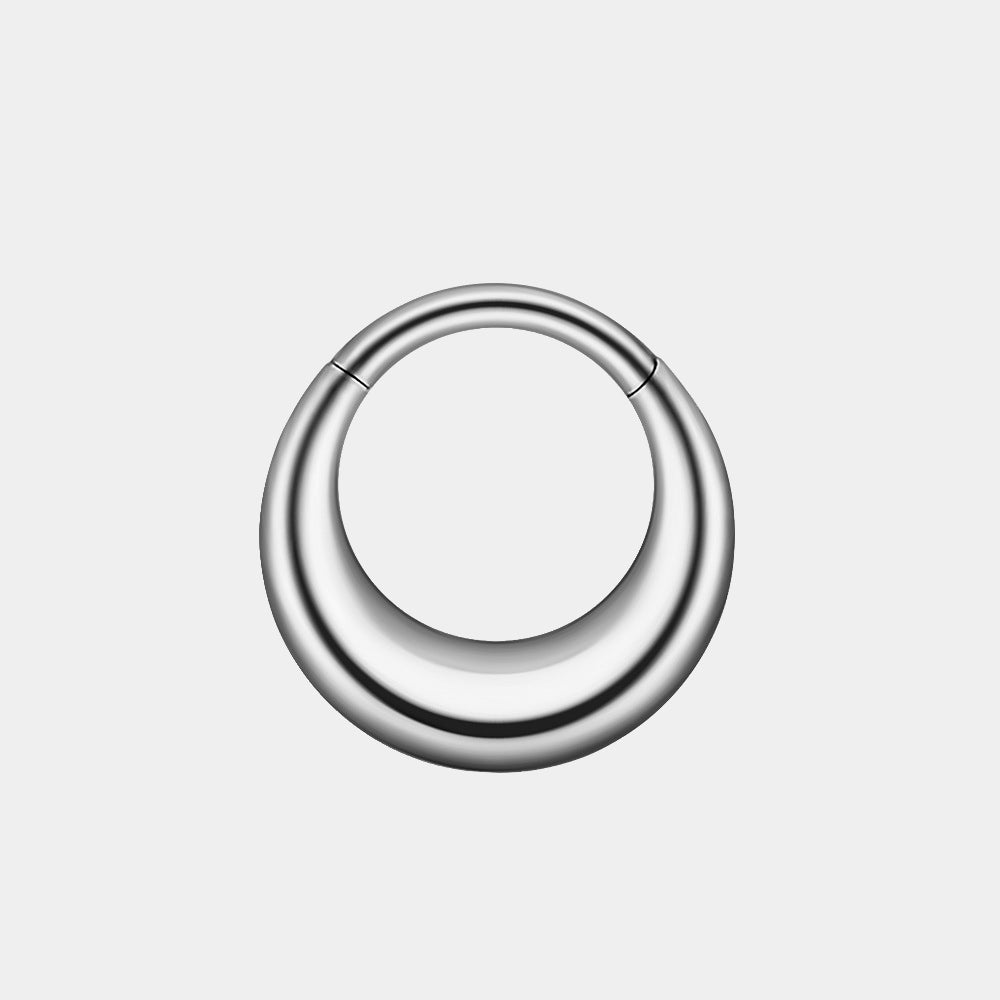 Titanium Thick Hinged Segment Hoop Ring | Glitters
