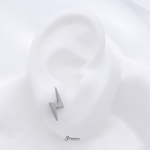 Stainless Steel Lightning Bolt Fake Plug | Glitters