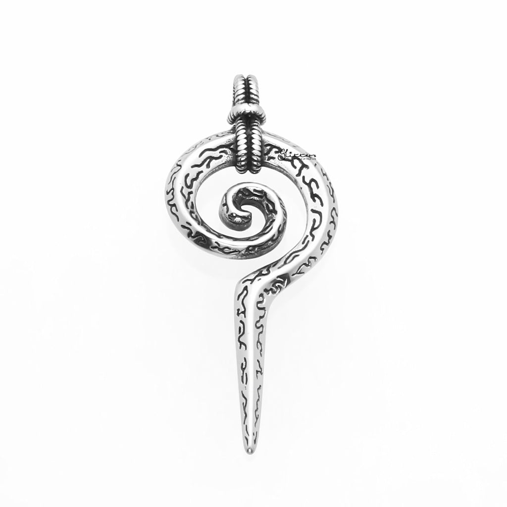 Stainless Steel Snake Scepter Pendant | Glitters