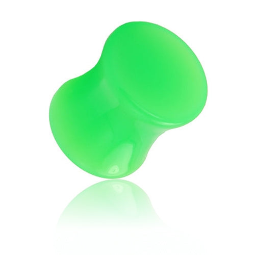 Glitters | Green Color Solid UV Acrylic Saddle Plugs