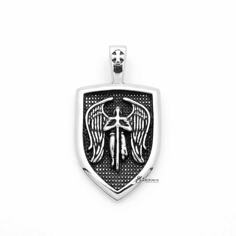 Stainless Steel St. Michael Tag Pendant | Glitters