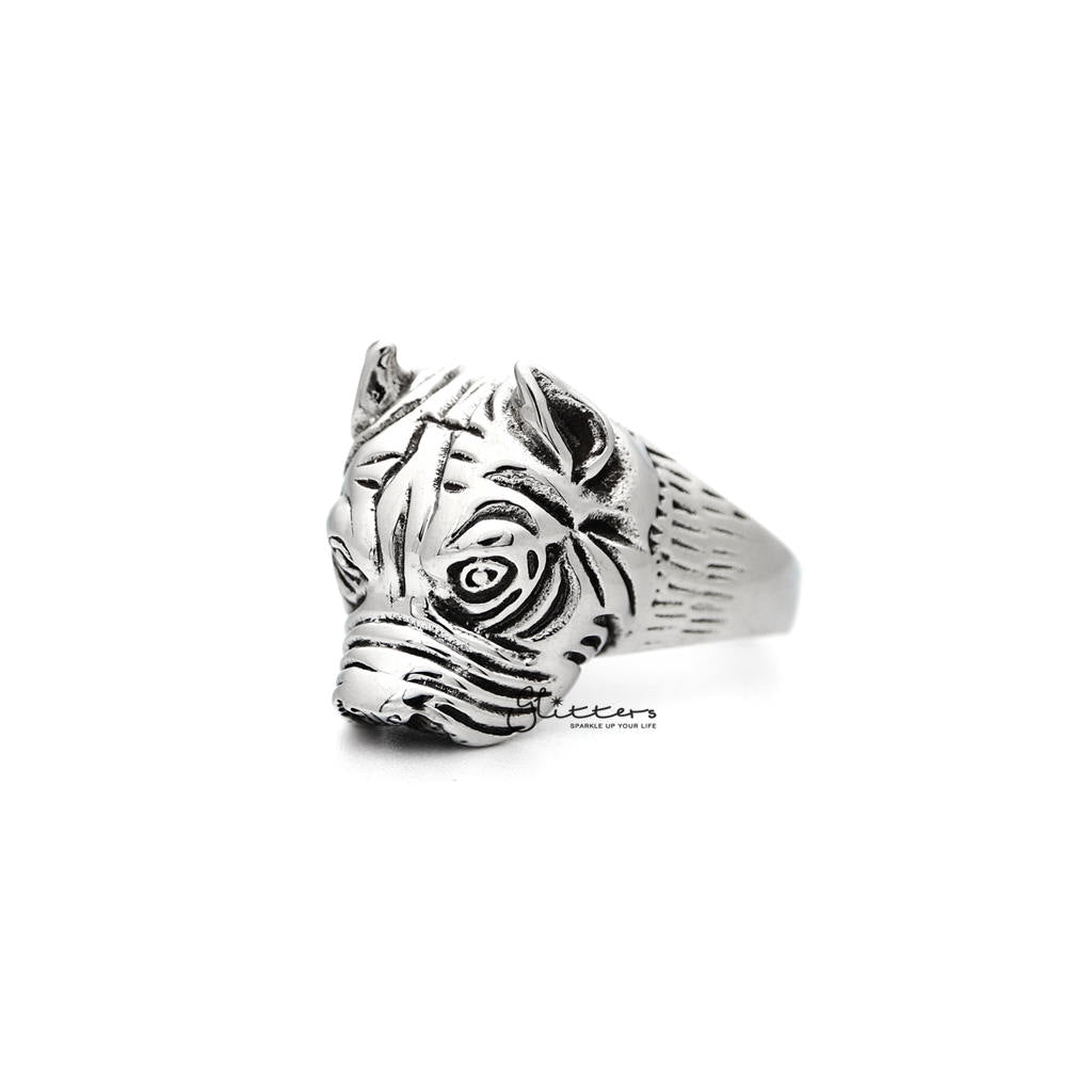 Buy Men's Rings Stainless Steel Dog Head Rings Online | Glitters.co.nz