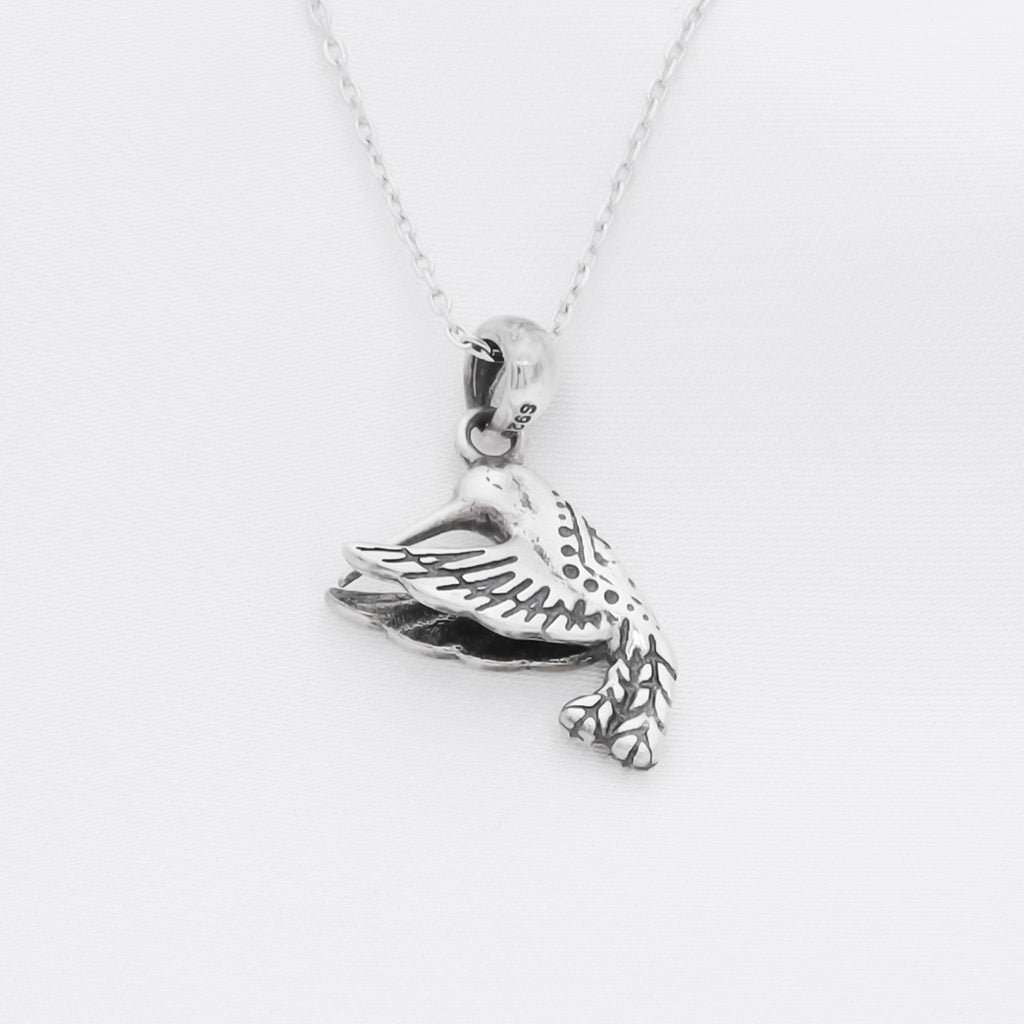 Hummingbird Sterling Silver Necklace I Glitters